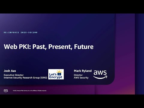 AWS re:Inforce 2025 -Internet security: The past and future of TLS certificates and web PKI (SEC209)
