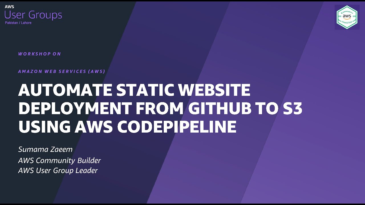 Automate static website deployment from Github to S3 using AWS CodePipeline