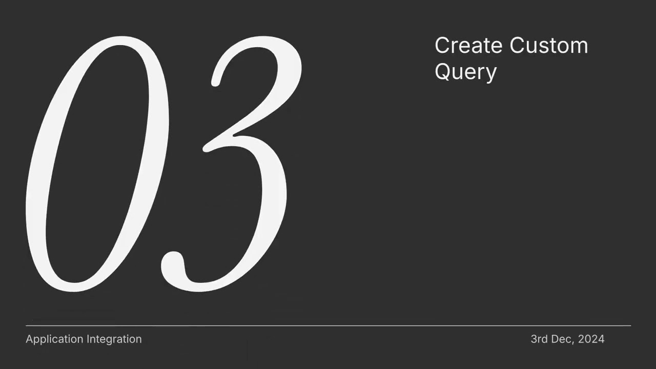 Google Cloud | Application Integration | ExecuteCustomQuery