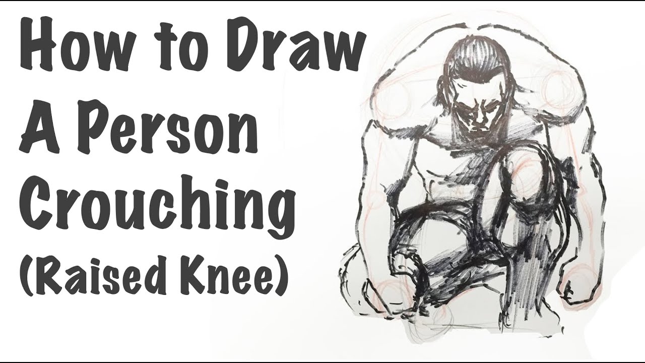 How to Draw a Person Crouching with a Raised Knee