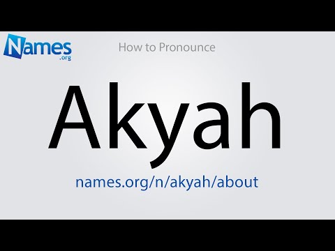 How to Pronounce Akyah