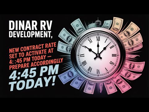 Dinar RV NEWS : New Contract Rate Set to Activate at 4:45 PM Today– Prepare Accordingly🔊Iraqi Dinar