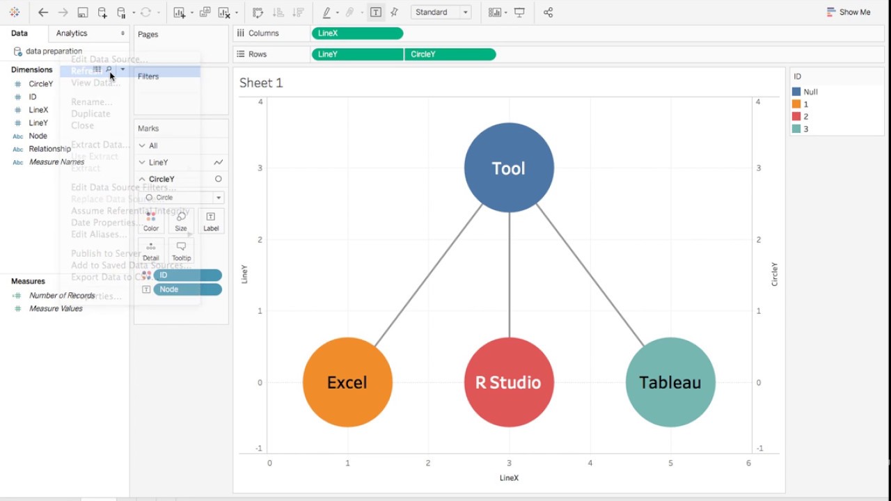 Tableau Tutorial 44: Simple Network Graph and Easiest Data Preparation