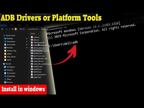 How to Install ADB Drivers on Windows 10 // ADB Drivers or Platform Tools Install Windows 10