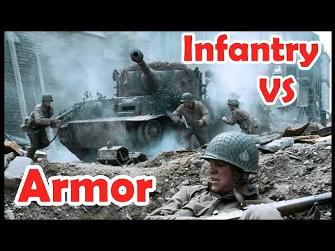 Infantry Vs Armor WW2 Best Movie Scenes - Commentated