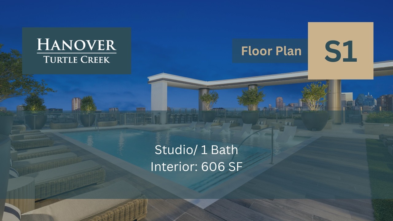 S1 Floor Plan: Studio / 1 Bath