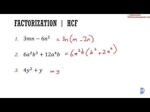 Factorization by HCF | Algebra