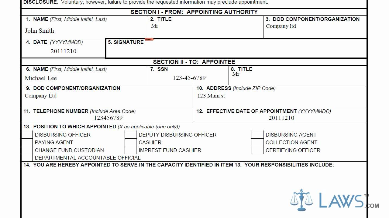 Learn How to Fill the DD Form 577 Appointment Termination Record