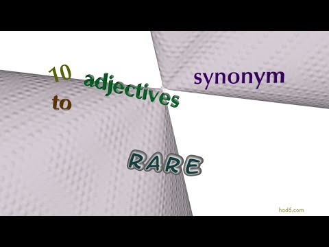 rare - 11 adjectives similar to rare (sentence examples)