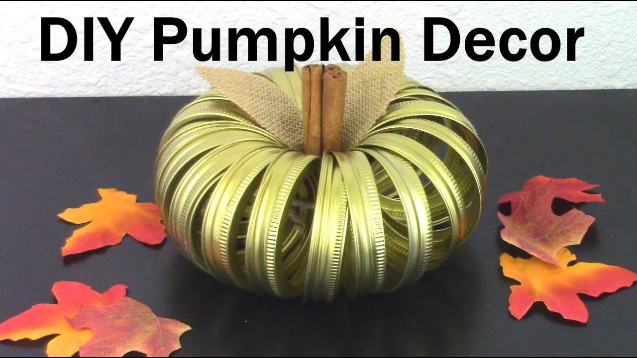 How to Make Pumpkin Decor -with canning rings and TP tubes