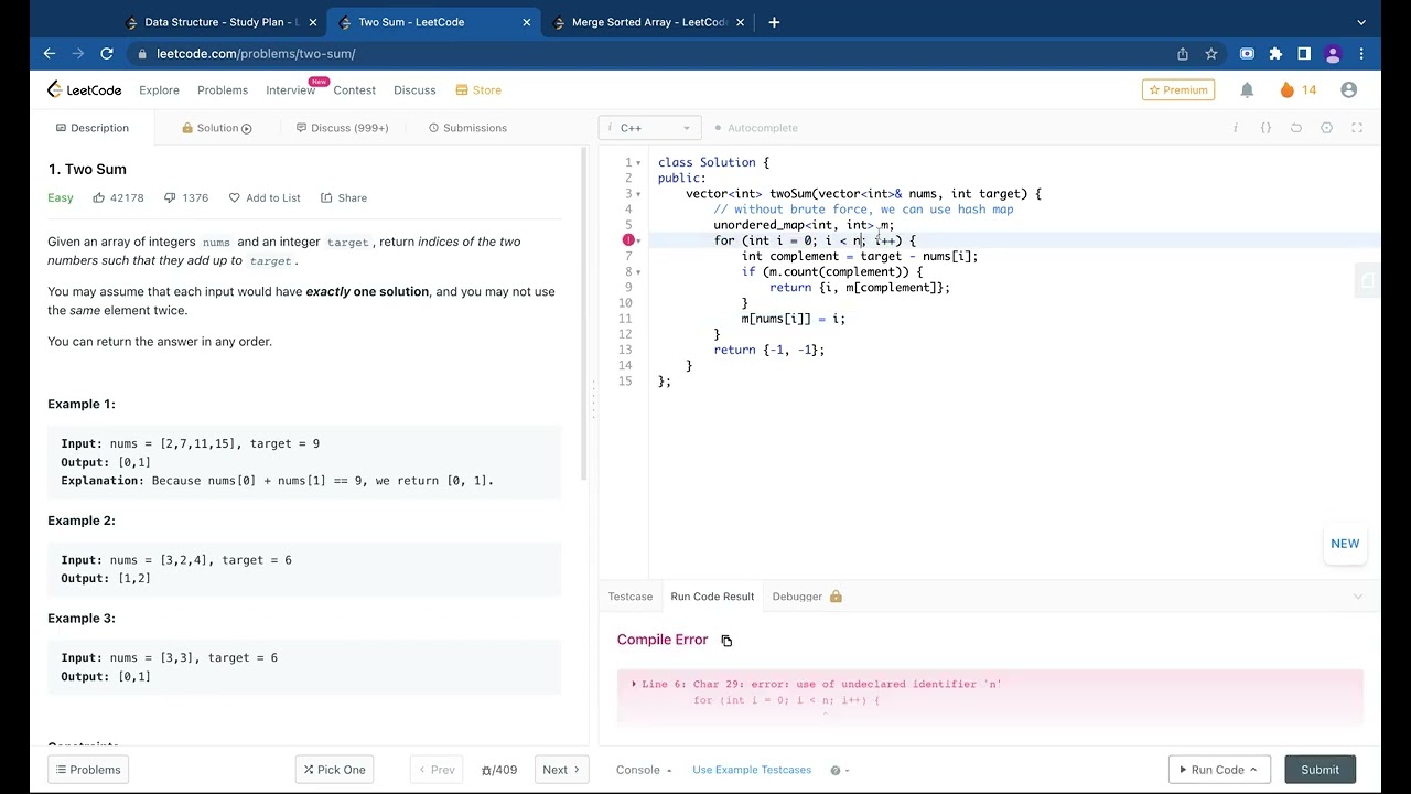LeetCode Study Plan - Data Structure I - Day 2. Array