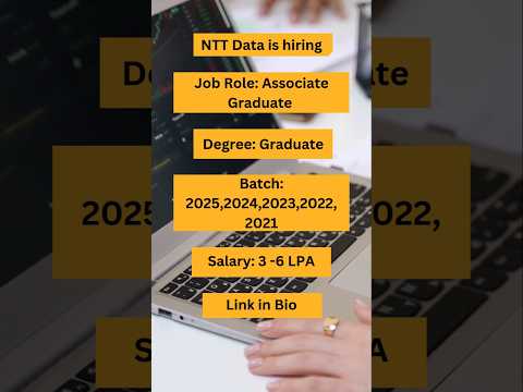 NTT Data is hiring | Associate Graduate #itjobs2024 #jobforfreshers #shorts #2024jobs #itjobs
