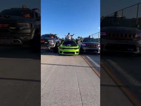 When A Hellcat TrackHawk & TRX Link Up To Stop Traffic & This Happens ???? #Shorts #Disrespect