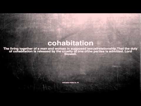 What does cohabitation mean