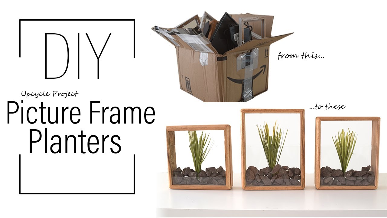 Upcycled Picture Frame Planters | DIY