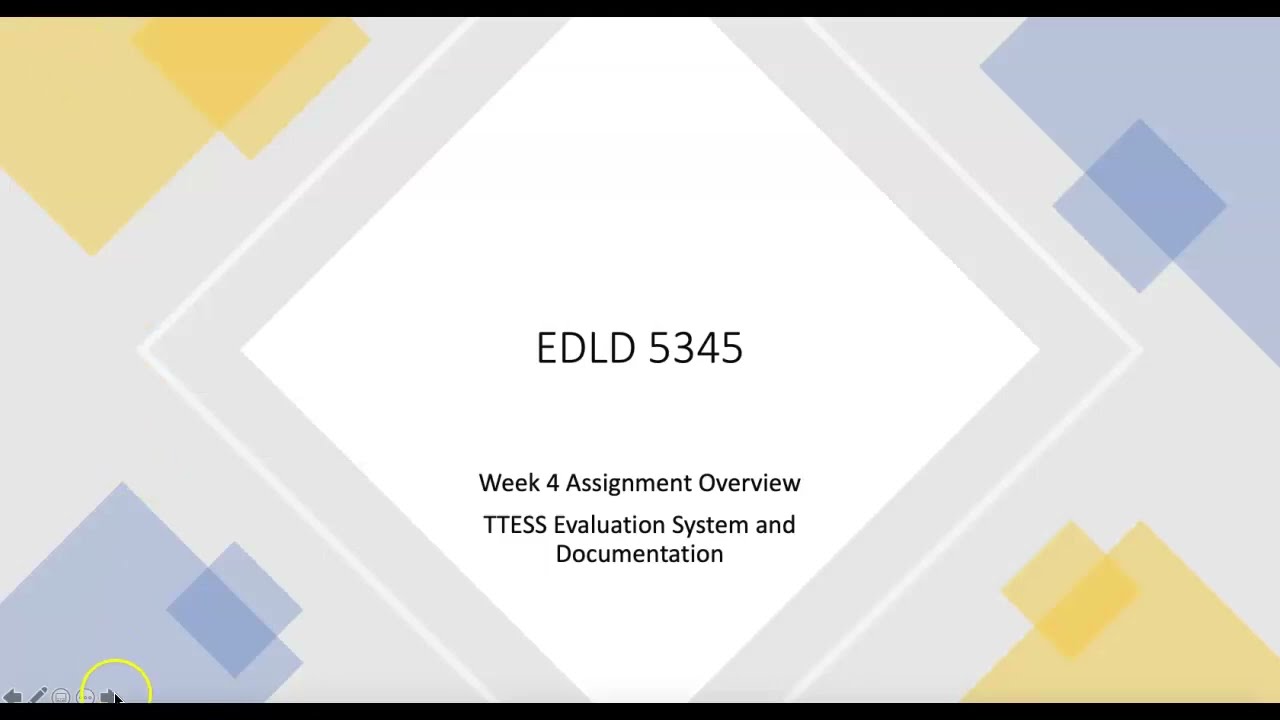 EDLD 5345 Week 4 Assignment Overview