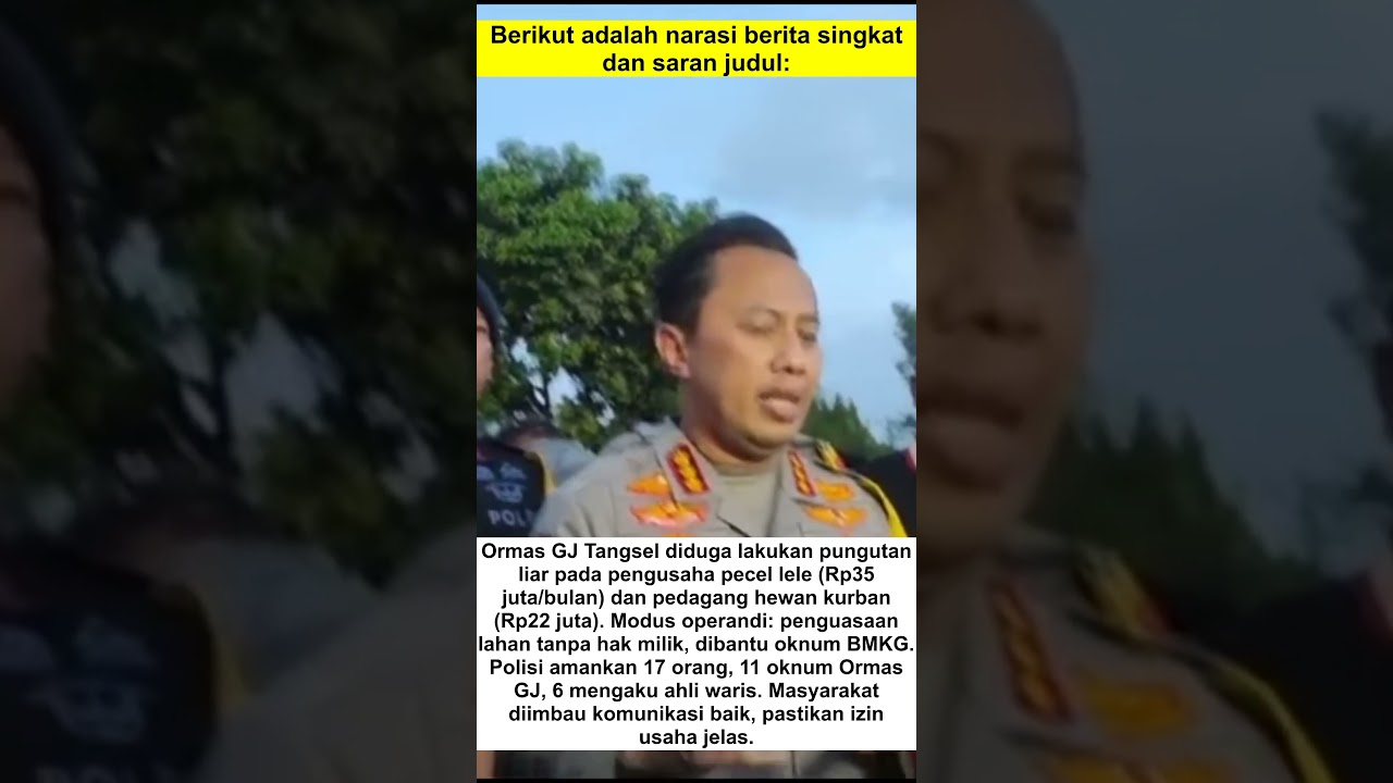 Berikut adalah narasi berita singkat dan saran judul