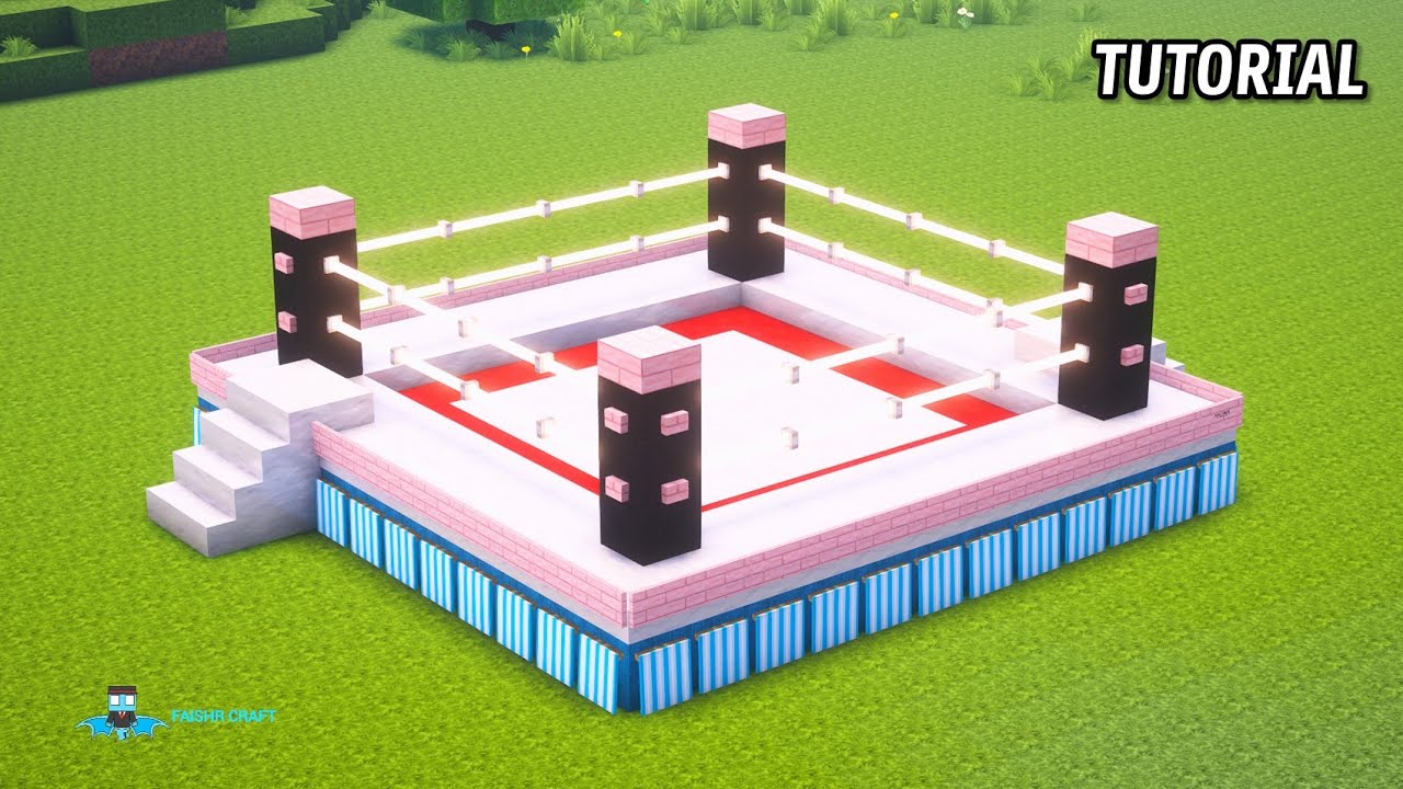 Minecraft: How To Build A WWE Wrestling Ring Tutorial! - Minecraft Builders