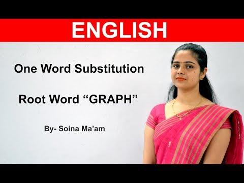 One word substitution - Root Word "GRAPH" || (SSC, Police, IBPS, SBI, CBI, Police, LDC)