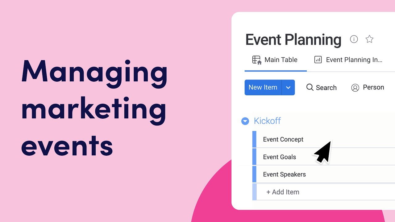 Managing marketing events | monday.com tutorials