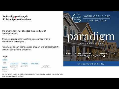 Word of the Day - Paradigm