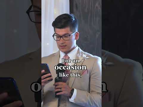 One of the best wedding speeches I've seen! #funnyweddingvideos #weddingspeech #weddingvideographer