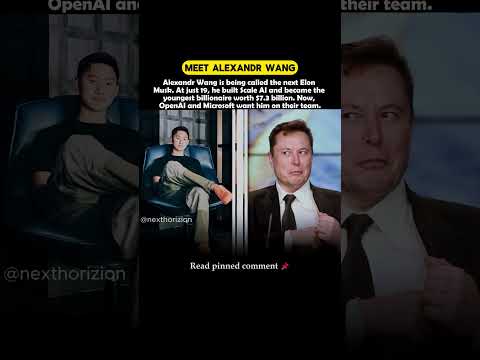 19 Year Old Billionaire: The Next Elon Musk? #billionaire #elonmusk #alexandrwang #scaleai #alexandr