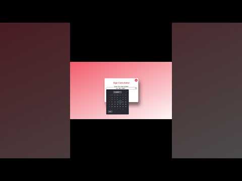 Age Calculator 🔢 Web App using HTML, CSS & JavaScript | Beginner Web Project