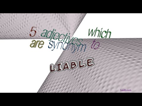 liable - 5 adjectives synonym of liable (sentence examples)