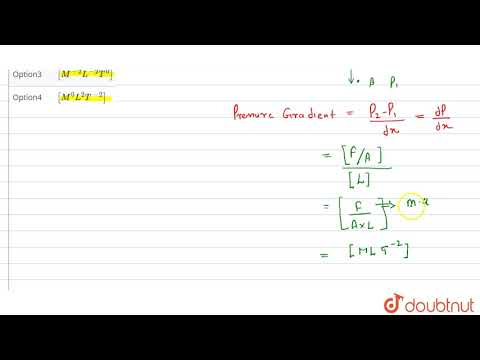 What is the dimensional formula for pressure gradient?