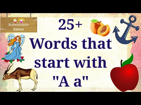 Words that start with A | Words starting with A | Words that Begin With 'A'