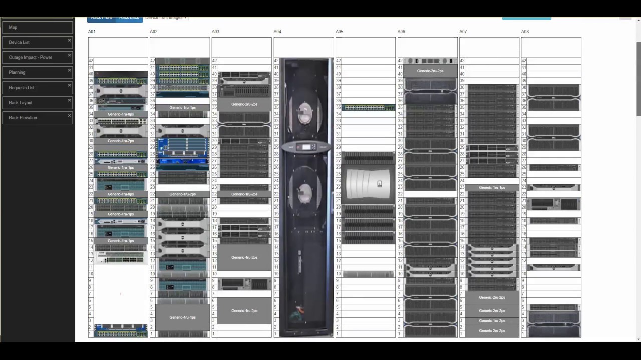 Data Center Views (Rack Elevation)
