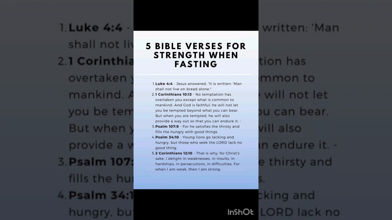 5 BIBLE VERSES FOR STRENGTH WHEN FASTING #christianprayer #prayer #god #lord #prayer #poetry #quotes