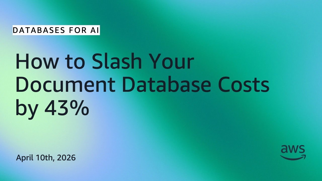 How to Slash Your Document Database Costs by 43% | Amazon DocumentDB Price-Performance Deep Dive