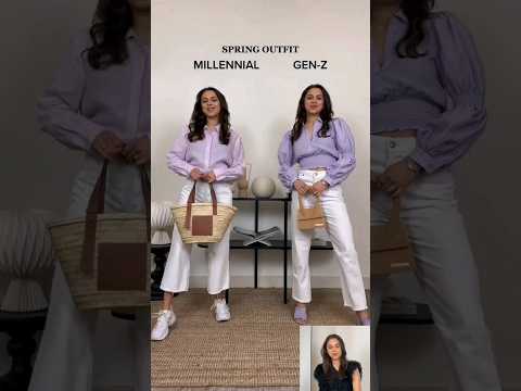 π₯ Millennial vs Gen-Z Spring Outfits #shorts