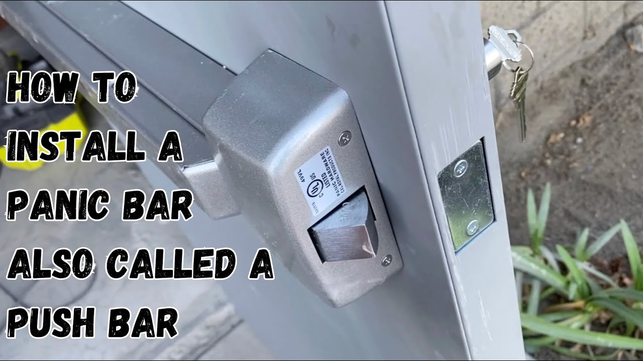 How to install a push bar aka panic bar on a commercial steel door