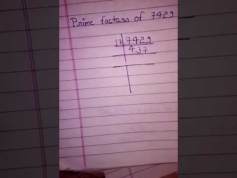 prime factors of 7429 | prime factorisation of 7429 || #shorts