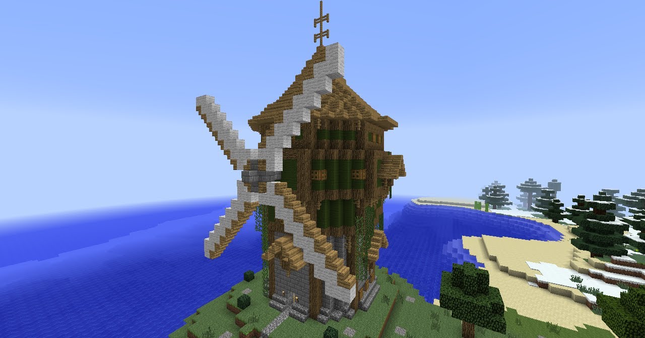 Minecraft: Medieval Windmill (tutorial) [part 123 season 1]