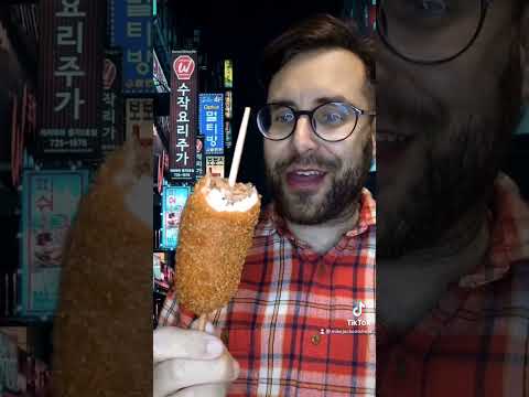 Chung Chun Korean Rice Hotdog #food #foodie #korean #koreanfood #hotdog #vegan