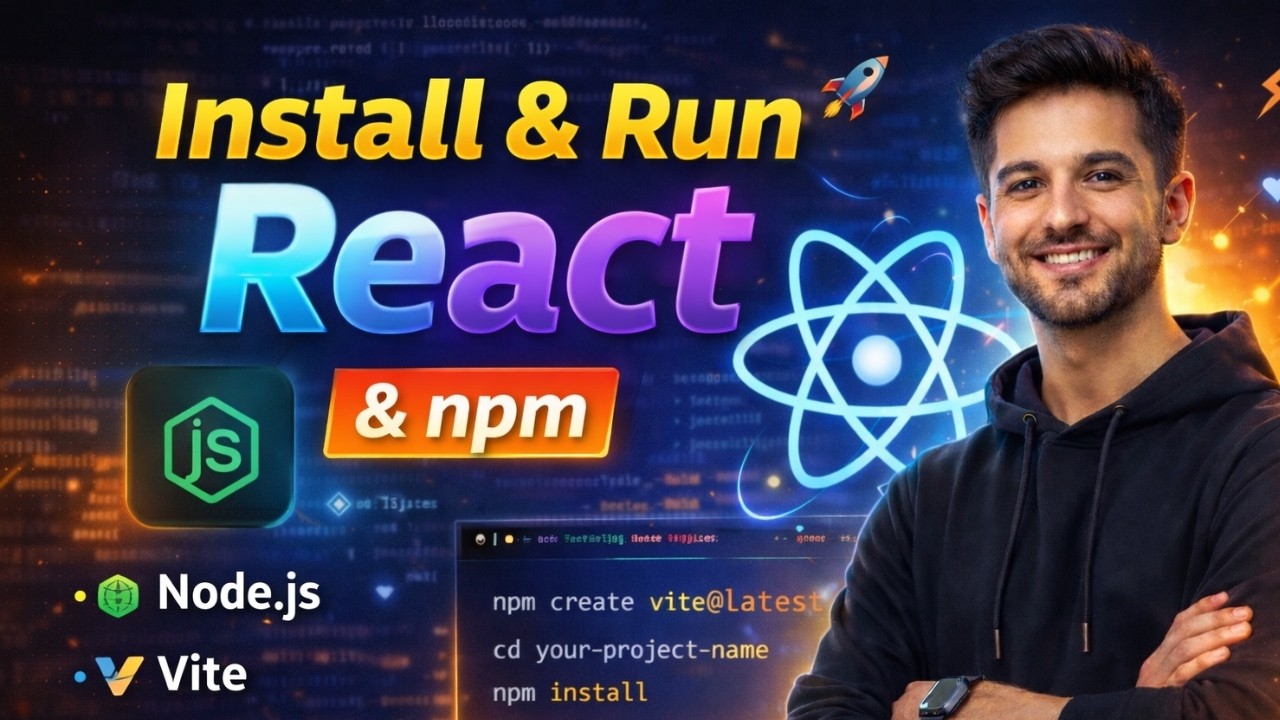 How to Setup React in 2026 | Node.js, npm & Vite Explained for Beginners #nodejs