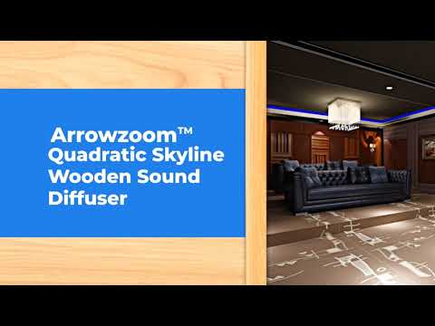 Arrowzoom Pro Quadratic Skyline Wooden Sound Diffuser | Reverb