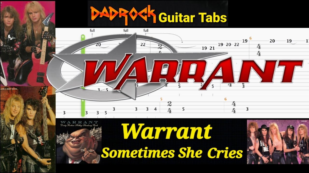Sometimes She Cries - Warrant - Guitar + Bass TABS Lesson
