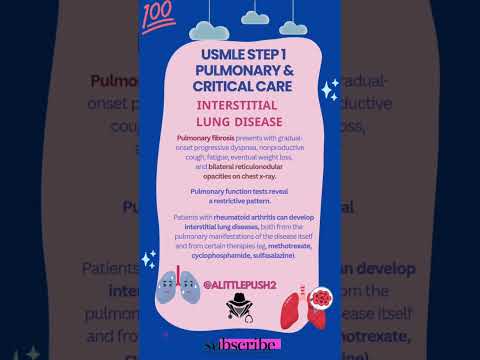 Interstitial Lung Diseases || Pulmonary - USMLE Step 1 #medicalshorts #uworld #nbme
