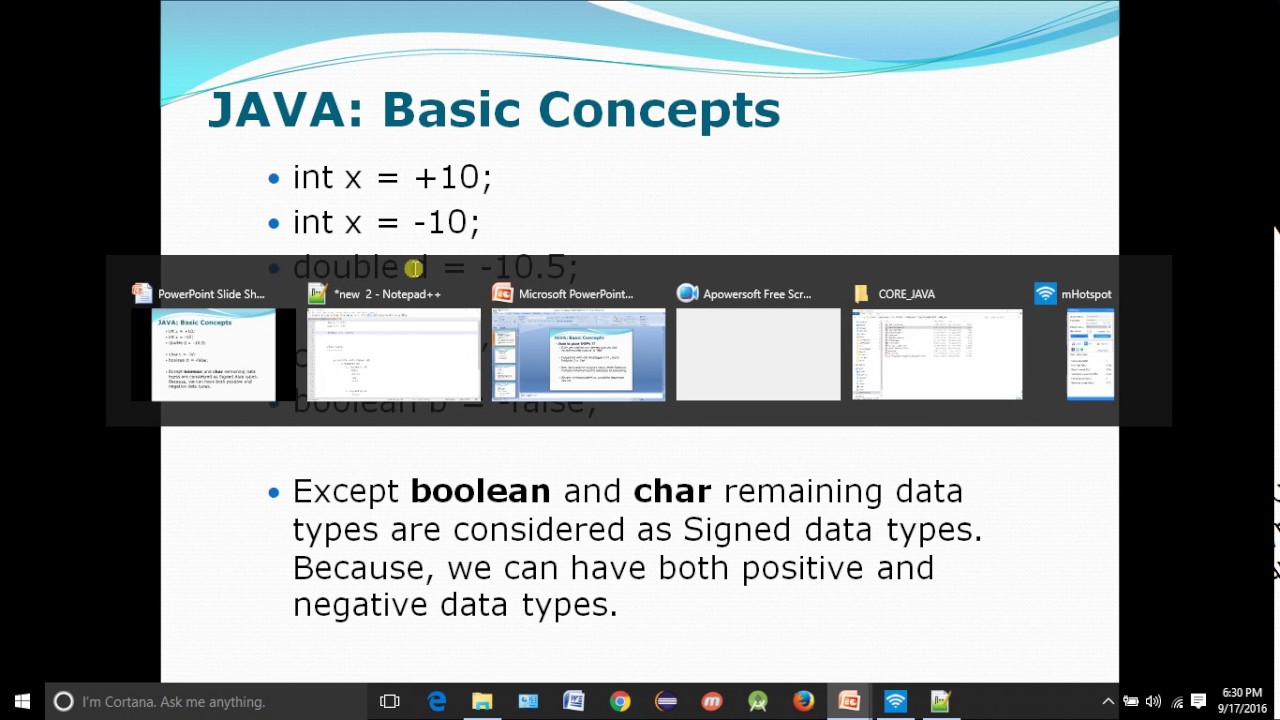 Core Java Tutorial 12 Data Types in Java