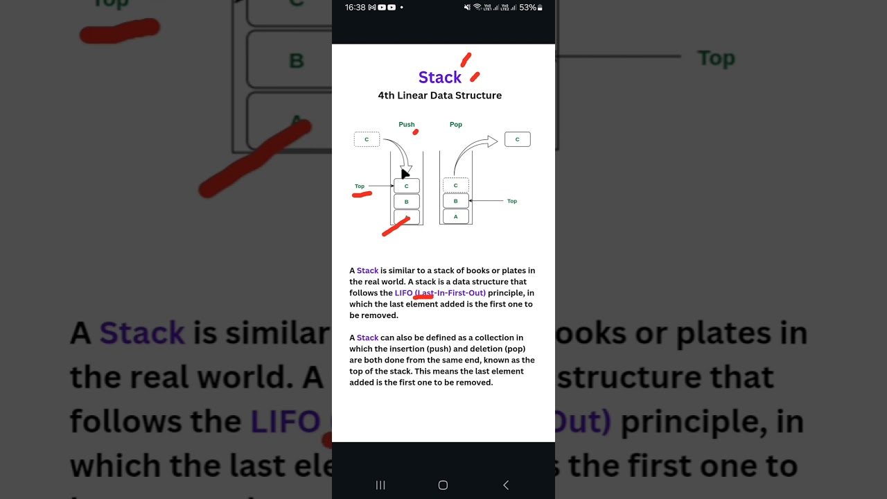 #055 - DSA with Java | Stack Data Structure #dsa #java #stack #coding
