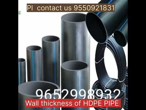 wall thickness of HDPE PIPE