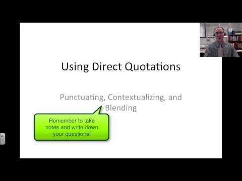 Punctuating, Contextualizing, and Blending Quotations