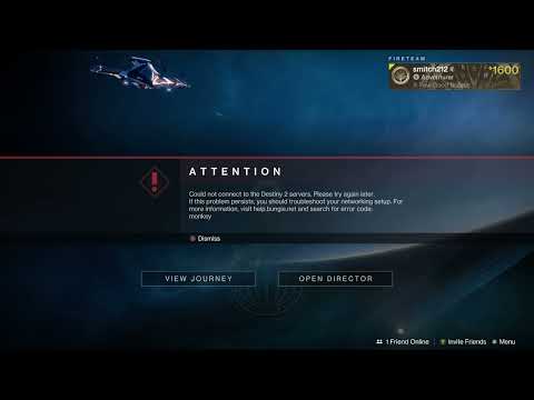Legacy Destiny 2 Character Error Code Monkey