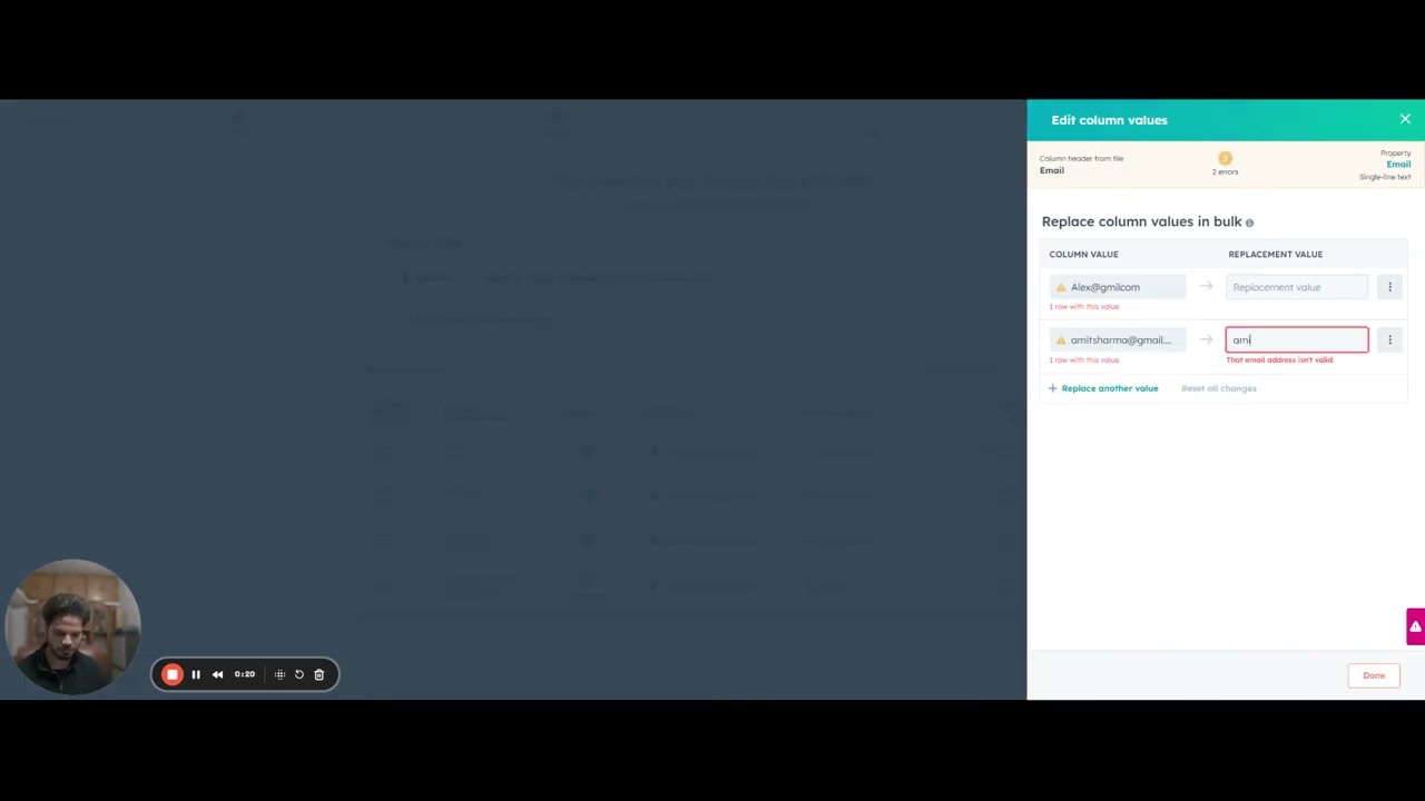 How to fix errors during importing on HubSpot CRM