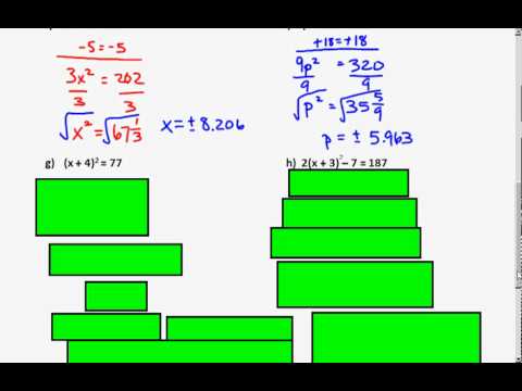Lesson 44: 8-4 Solving Using Square Roots